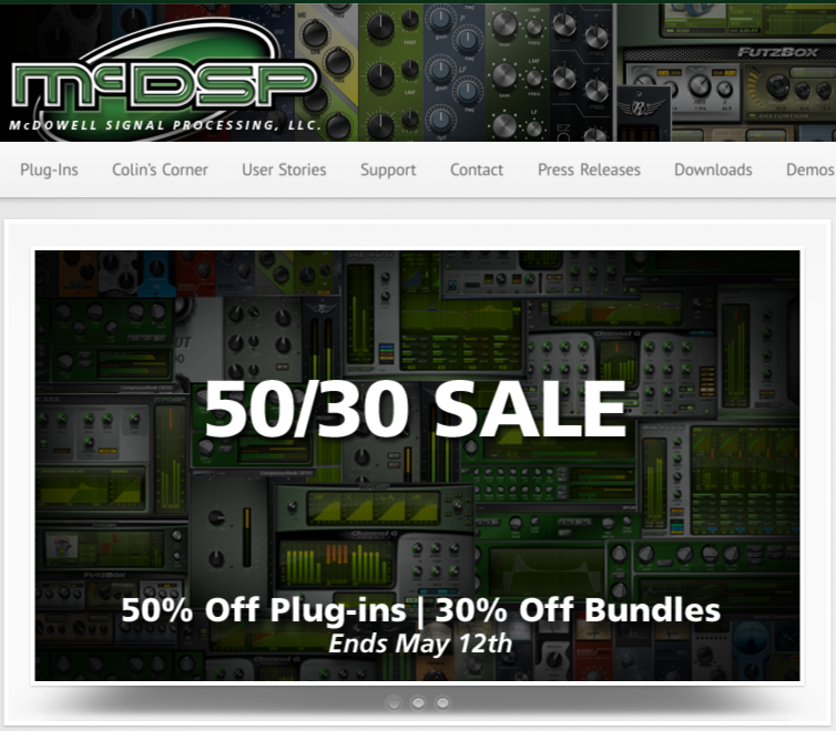 폭탄 세일 McDSP Bundle : 30% / Plug-ins : 50% ( 2014년 5월 12일까지... )