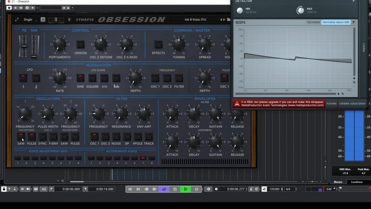 아날로그 신디사이저 느낌을 손쉽게 표현하는 Obsession by Synapse-Audio