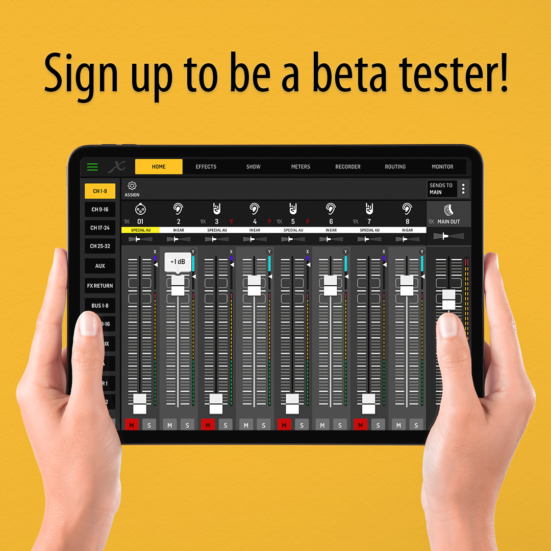 Behringer MX-MIX mixer app 오픈베타 실시