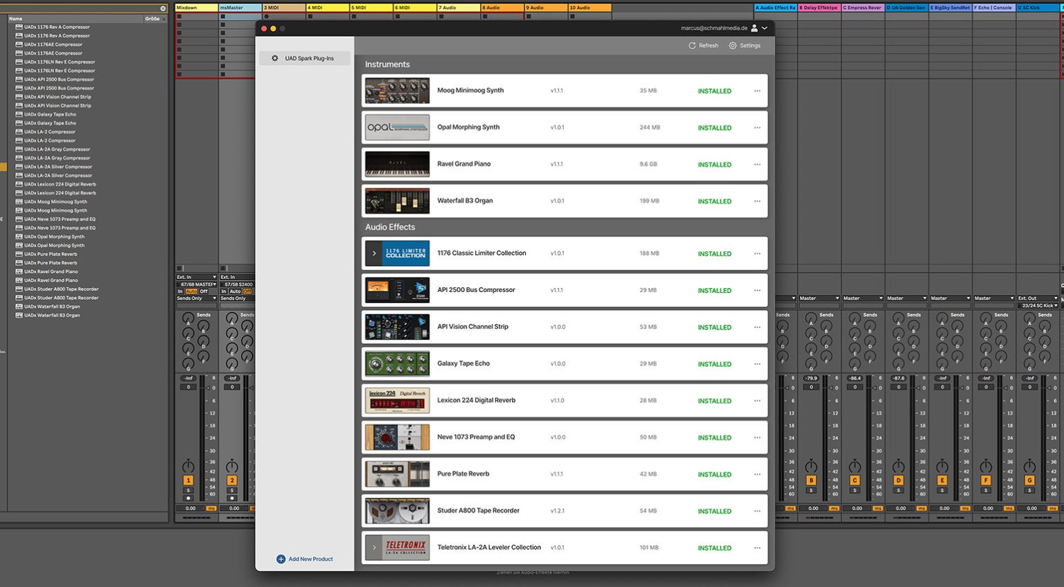 UAD Spark collection 구독 시스템 발표, UADx Native 플러그인