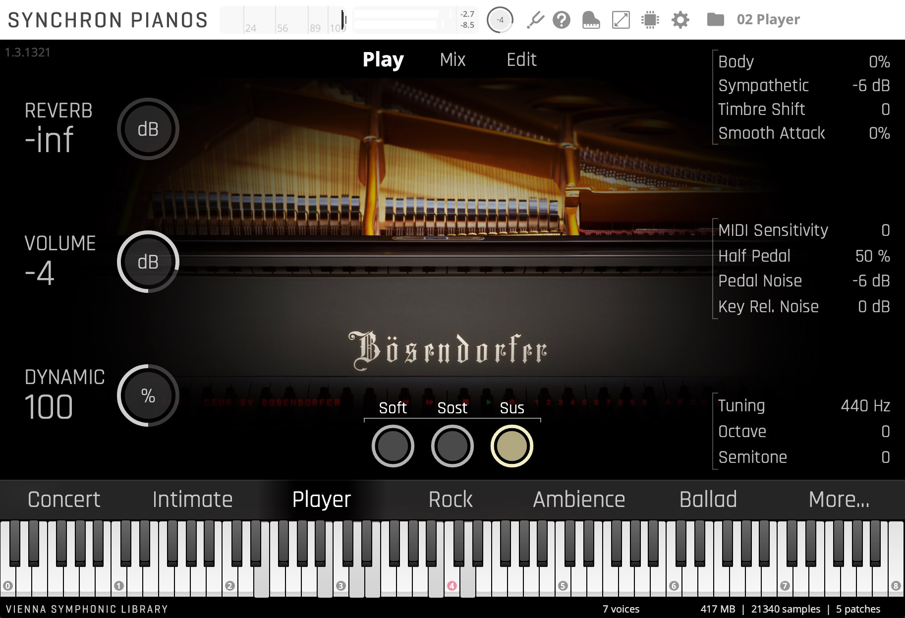 VSL Studio Bösendorfer Imperial 피아노 가상악기 발표