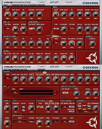 NAMM쇼 access Virus 가 powercore 용으로 발매