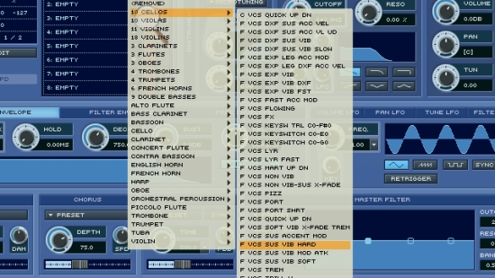 EWQL 오케스트라에 표현기법 질문입니다.
